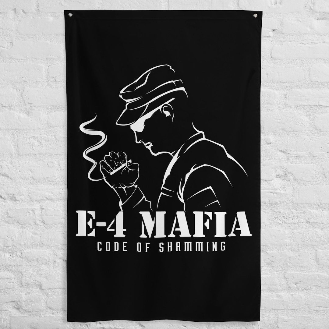 E-4 Mafia Military Flag, One Sided, Military Wall Decor, Patriotic ...
