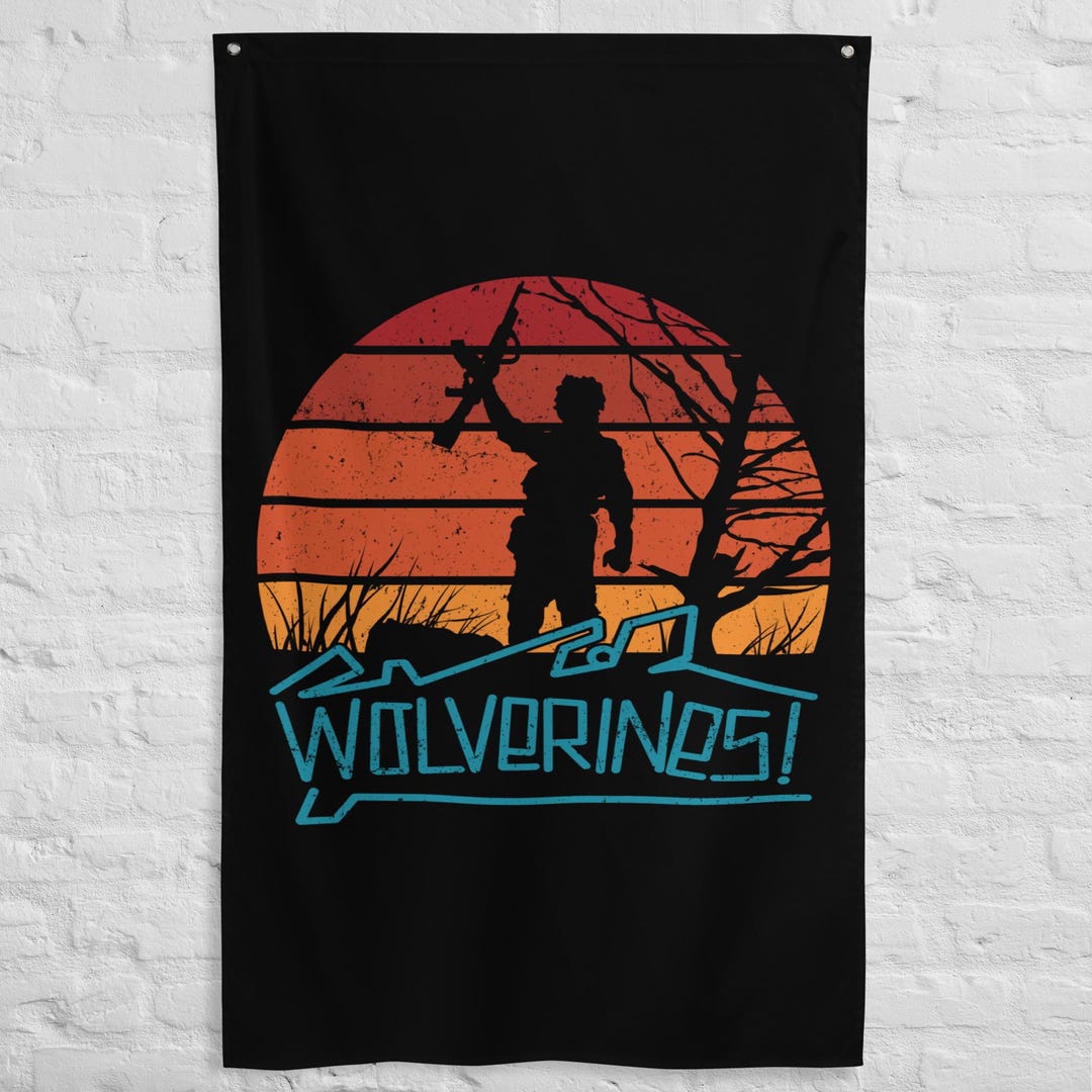 Red Dawn Wolverines Movie Inspired Wall Tapestry, One Sided Flag, 80s ...