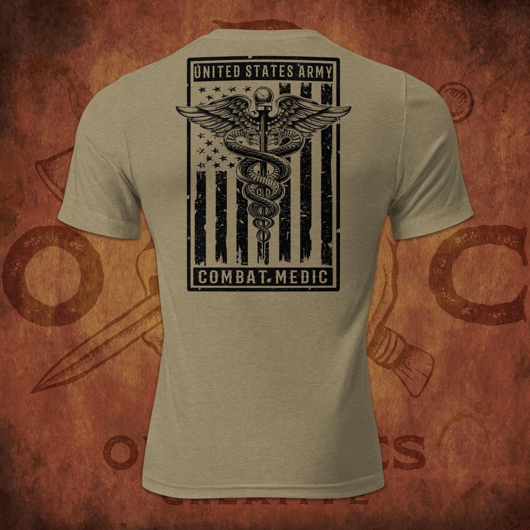 Army Combat Medic Insignia Military T-shirt, Veteran Shirt, Soldier ...