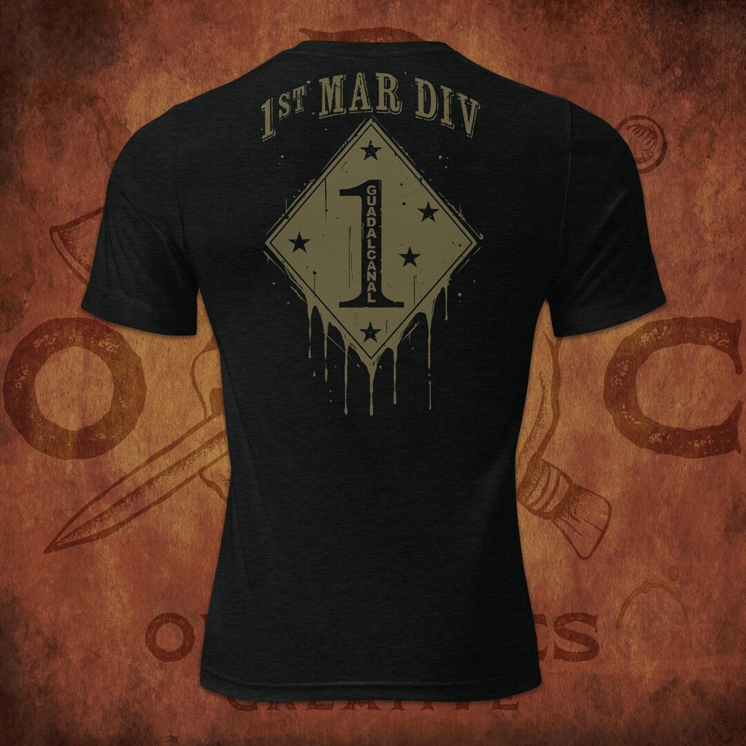 1st Marine Division Military Black T-shirt, Veteran Shirt, Marines Gift ...