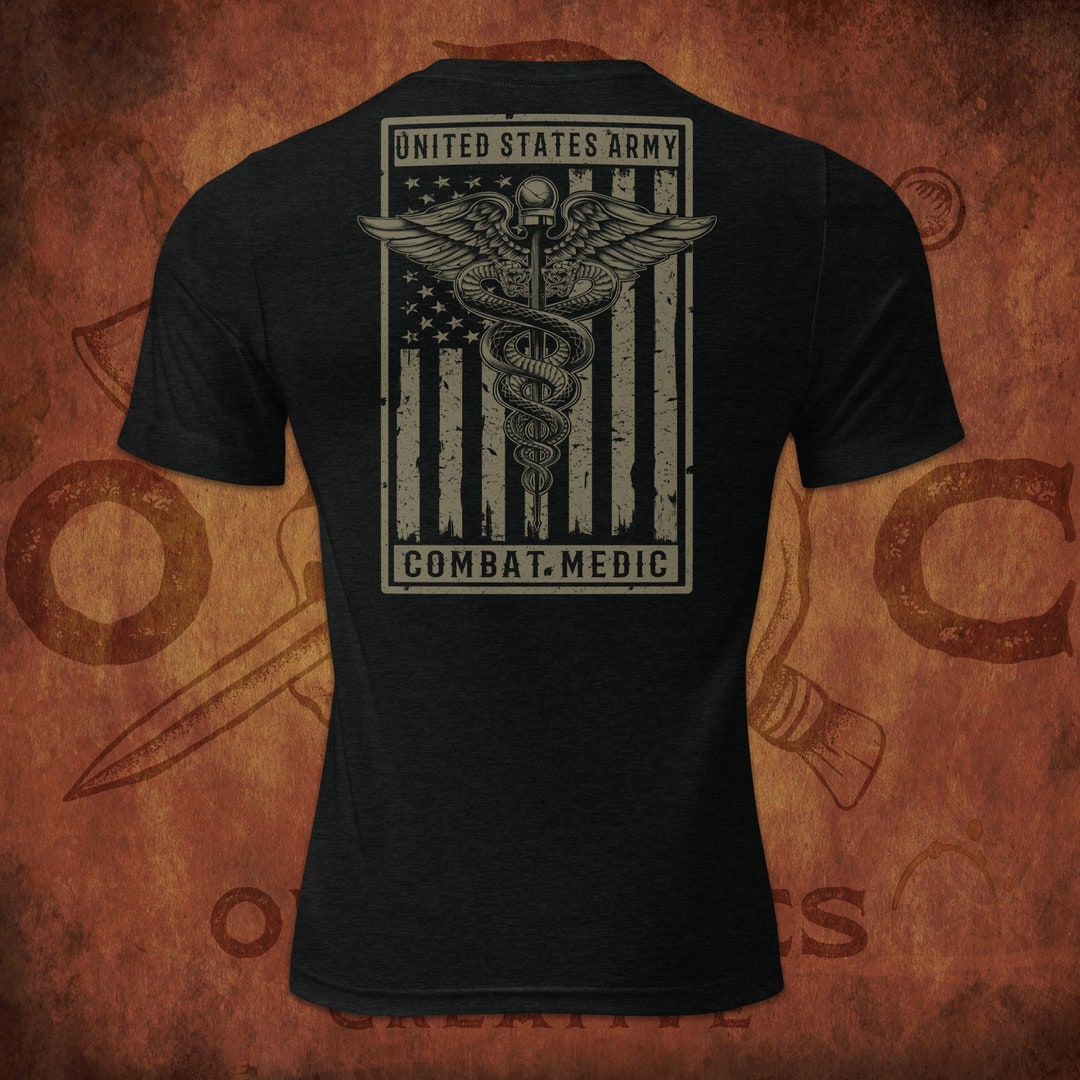 Army Combat Medic Insignia Military T-shirt, Veteran Shirt, Soldier ...