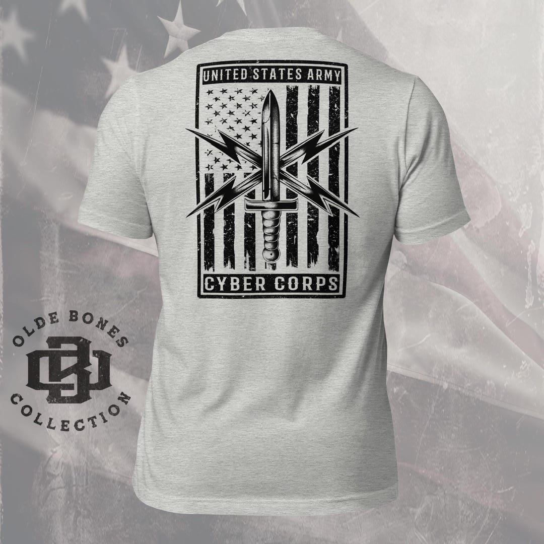 Army Cyber Corps Insignia Flag Cotton/polyester Blend Athletic Grey ...