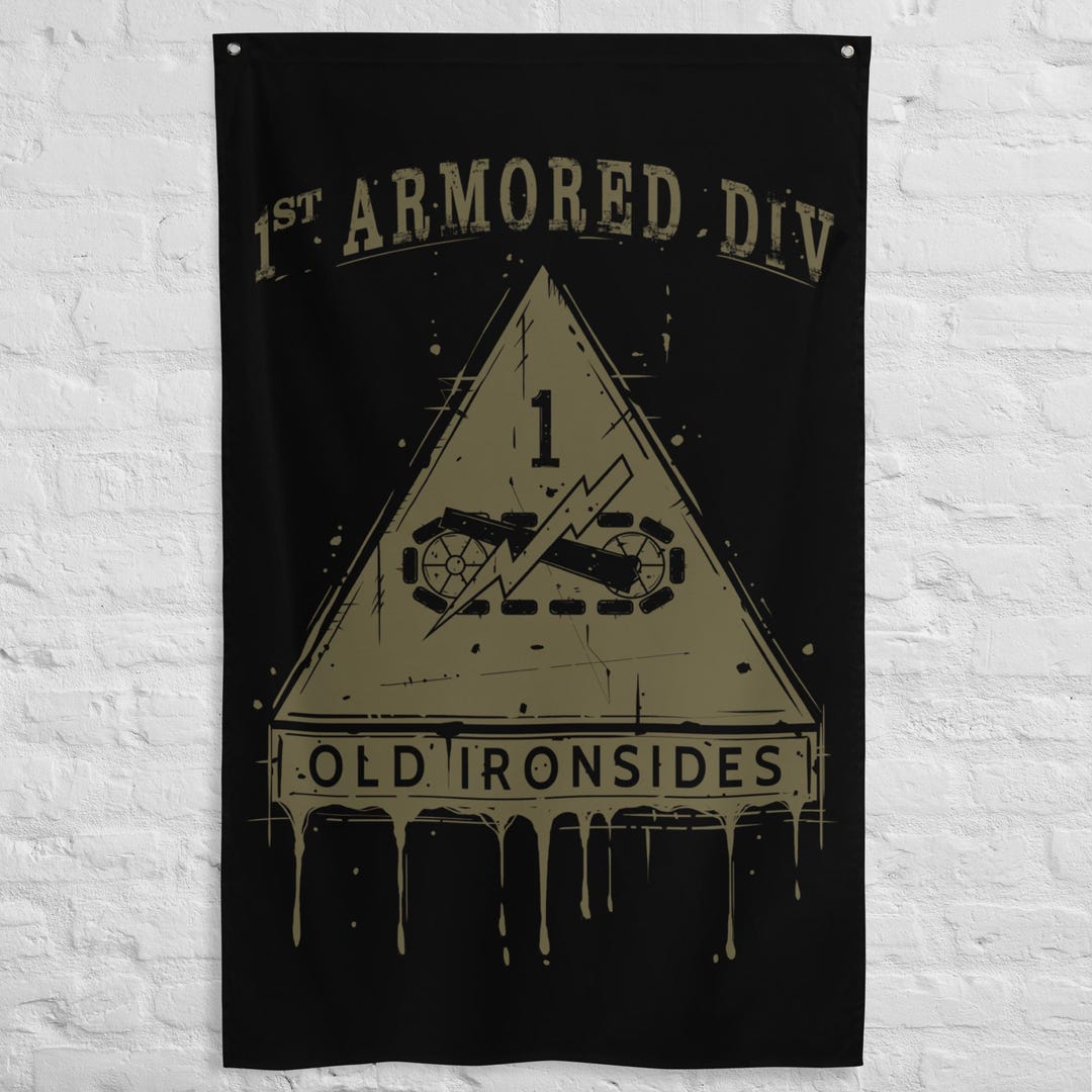 U.S. Army 1st Armored Division Flag, ONE-SIDED Wall Flag - Etsy