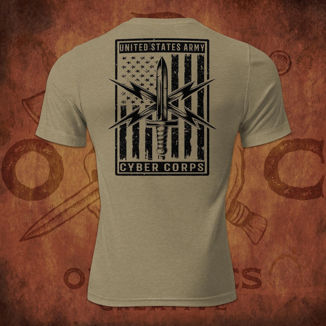 Army Cyber Corps Insignia Military Flag T-shirt, Veteran T Shirt ...