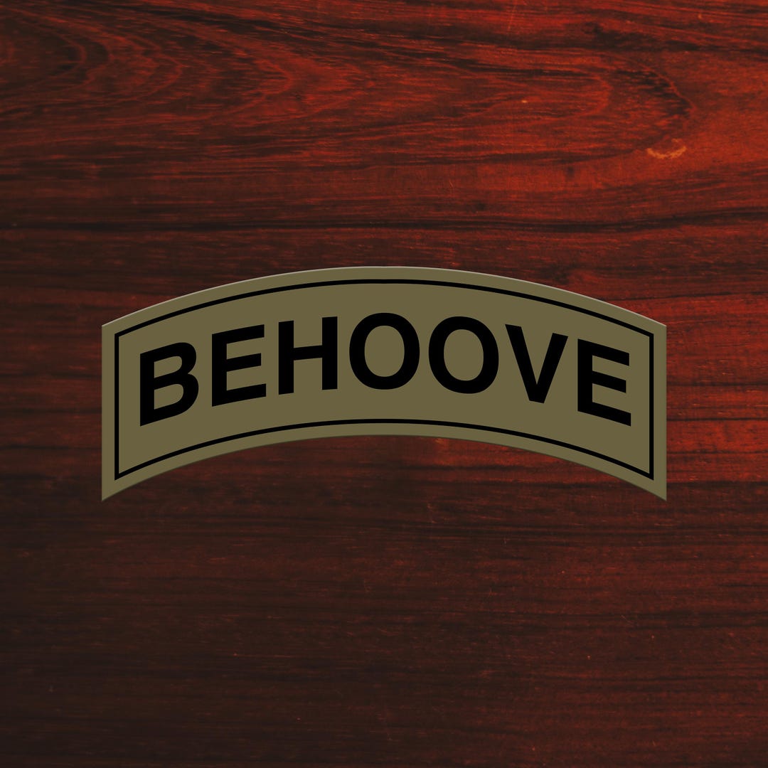 Behoove Military Tab Sticker: Military Humor Decal - Etsy