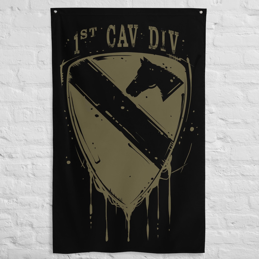Army 1st Cavalry Division Military Flag, ONE-SIDED Wall Flag - Etsy UK