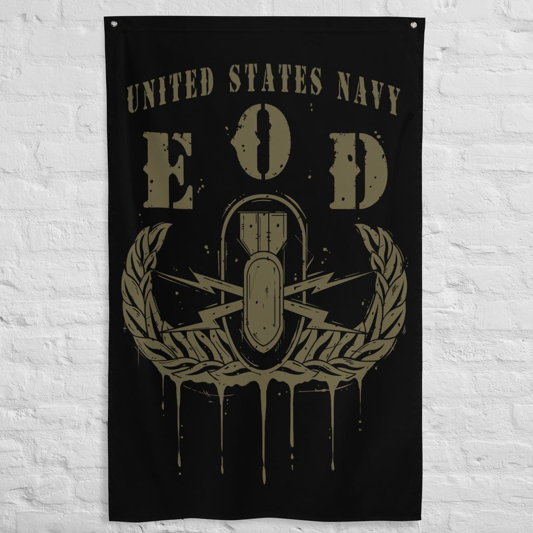 U.S. Navy EOD Flag, ONE-SIDED Wall Flag - Etsy