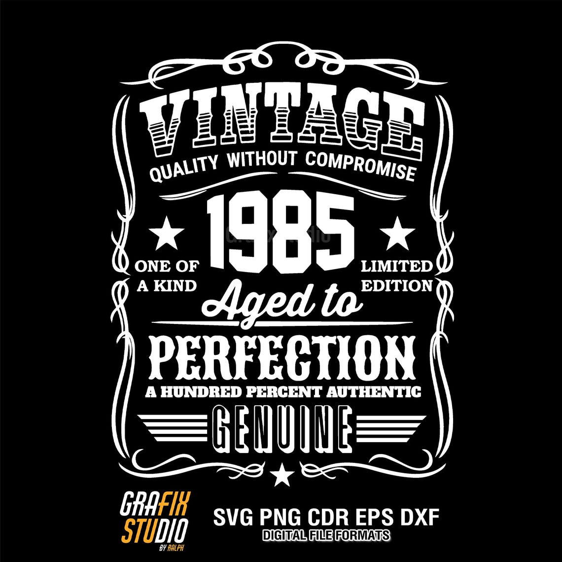41st Birthday SVG: 1985 Vintage Shirt Aged to Perfection Design ...