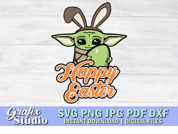 Baby Yoda Svg Happy Easter Mandalorian This is the Way - Etsy