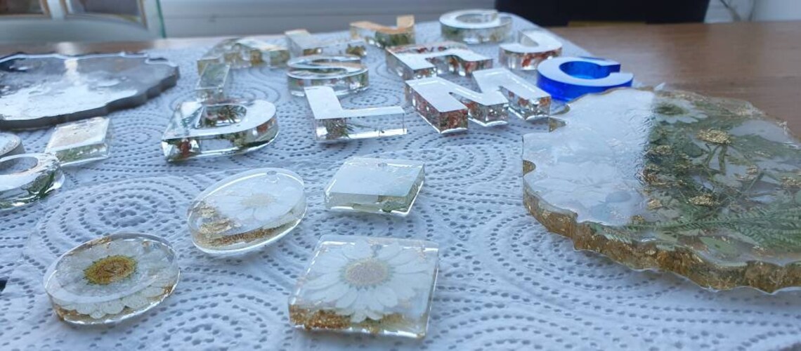 Resin Letter Keyrings - Etsy