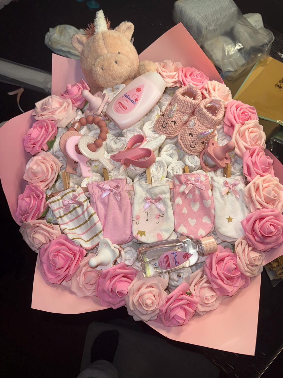 Diaper Flower Bouquet - Etsy