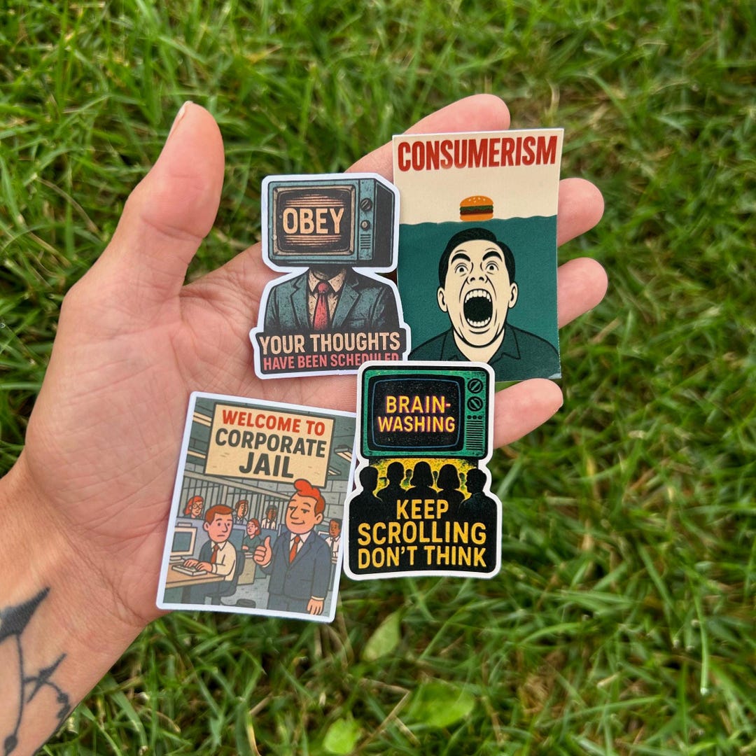 Funny Sticker Pack | Conspiracy Theory | Anti Capitalism | Brainwashing ...