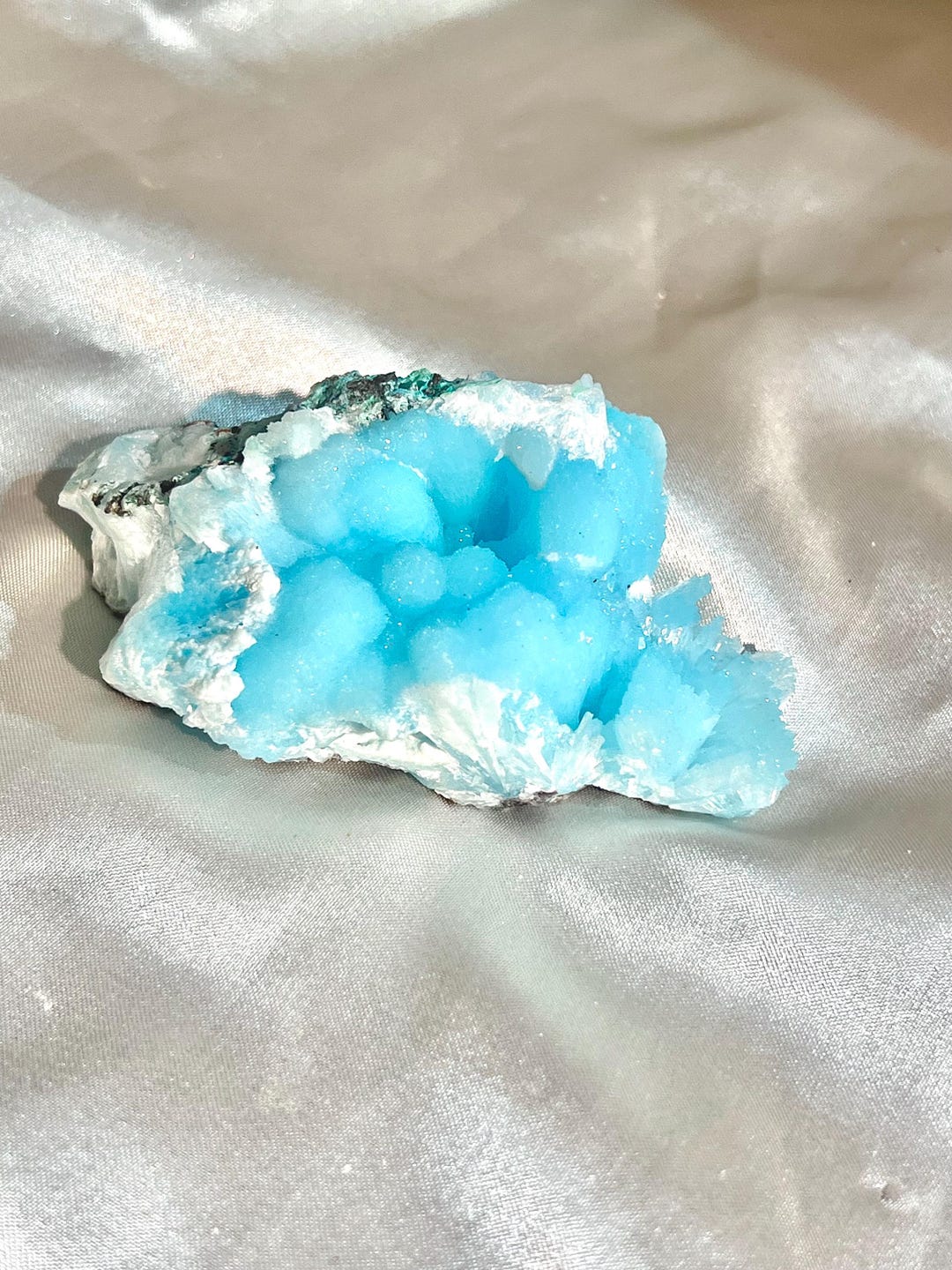 Raw Deep Sky Ice Blue Botryoidal Aragonite Specimen (rare Drop) - Etsy