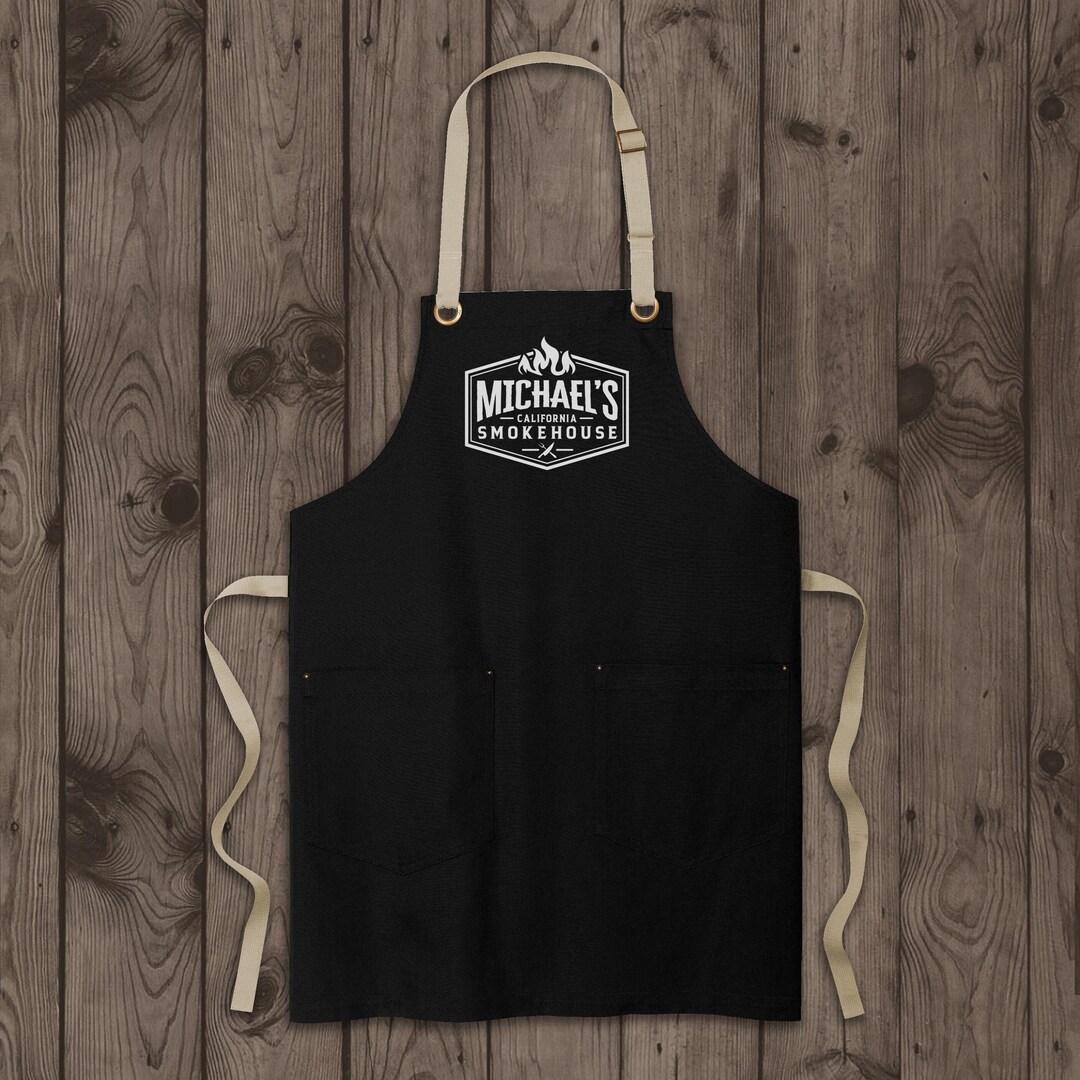 Personalized BBQ Apron, Smokehouse Barbecue Custom Grill Apron, Grill ...