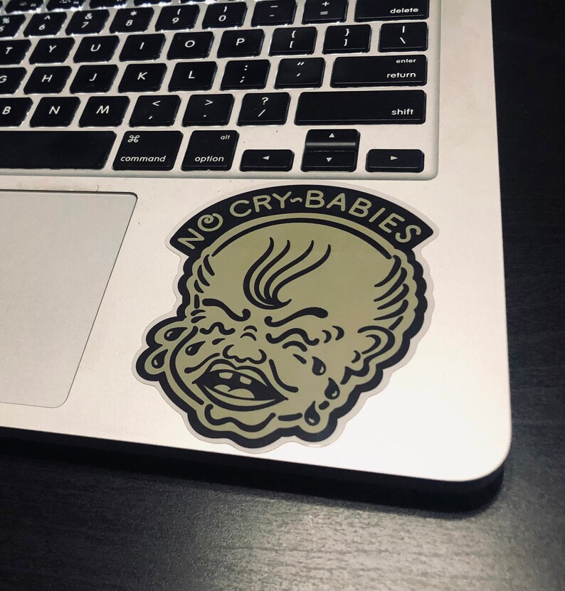 No Cry Babies Sticker Laptop Stickers Traditional Tattoo - Etsy