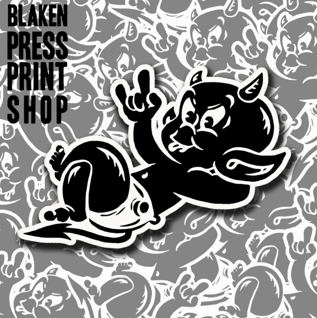 Hot Stuff Lil Devil Sticker Laptop Stickers Water Bottle Traditional 2263