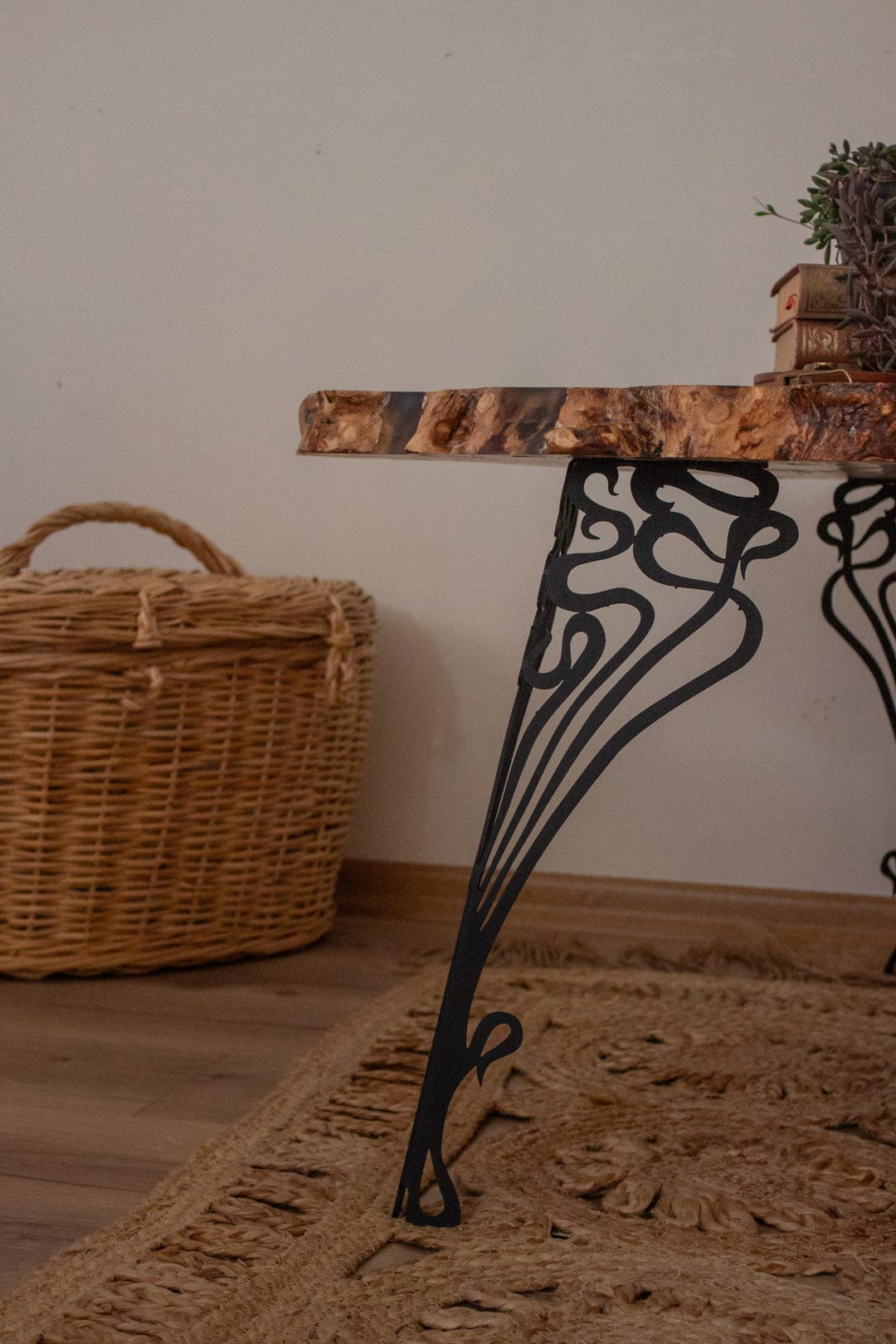 Artistic Curved Steel Metal Coffee Table Leg - Etsy