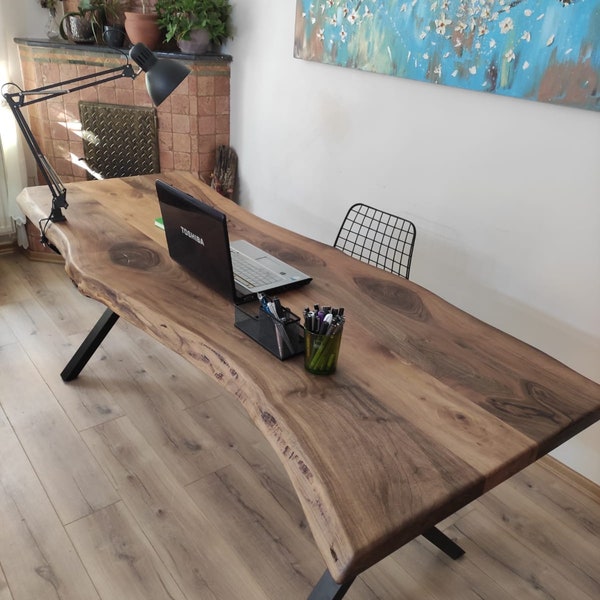 Live Edge Wood Desk - Etsy
