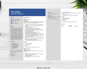 Resume Template Surveyor - Etsy