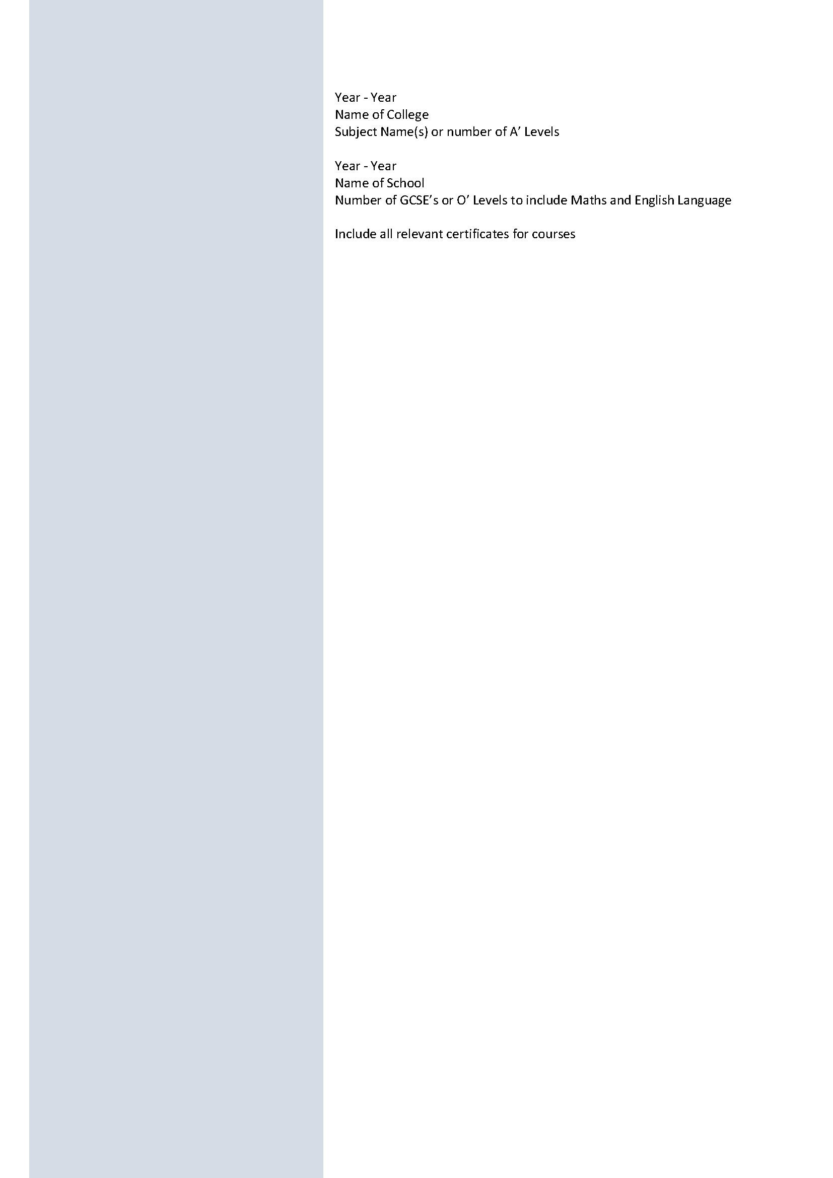 Assembly Operative CV Template / CV Template / Resume / Word / - Etsy