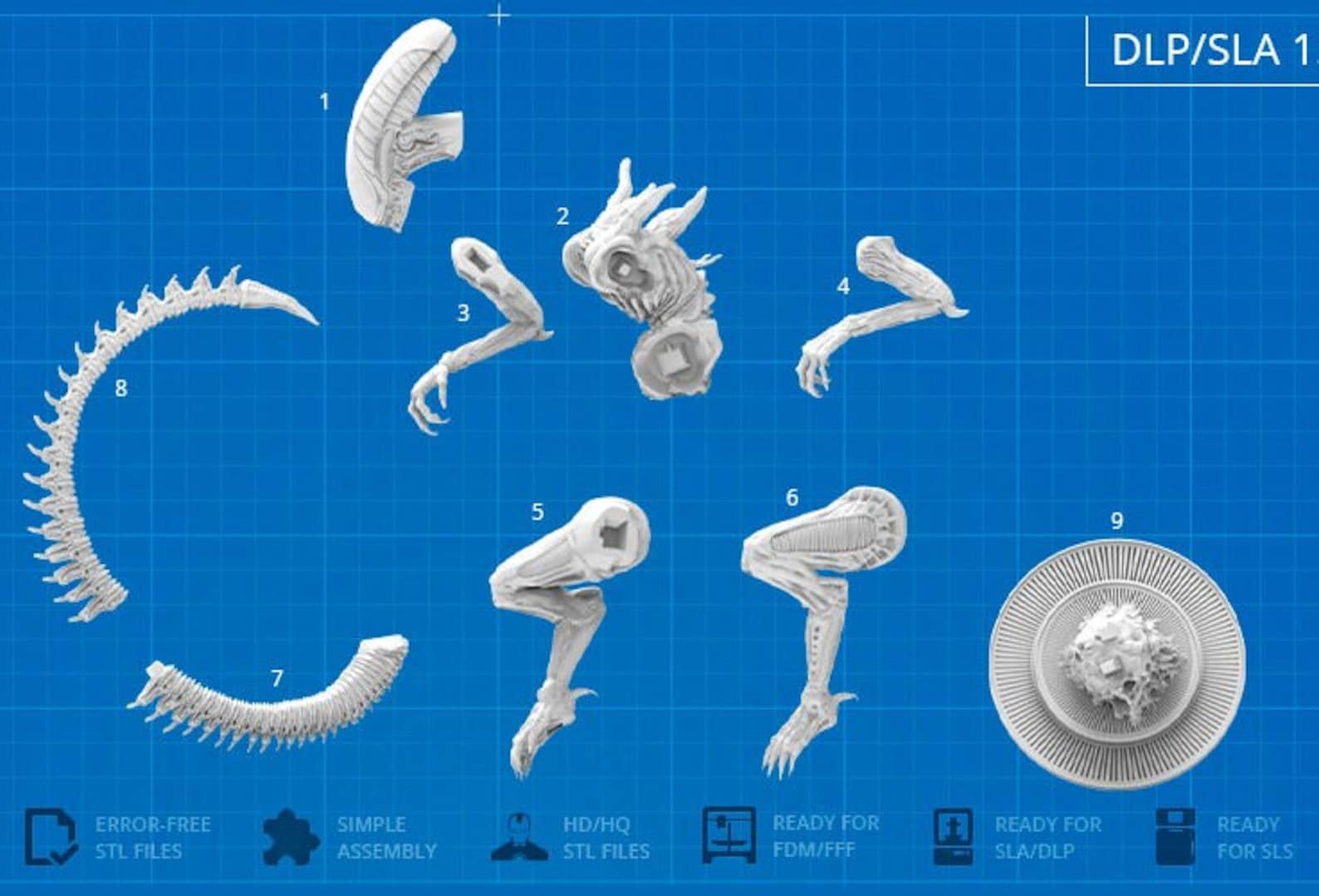 Alien Xenomorph Birth Resin 3d Printed DIY Model Kit Figure - Etsy