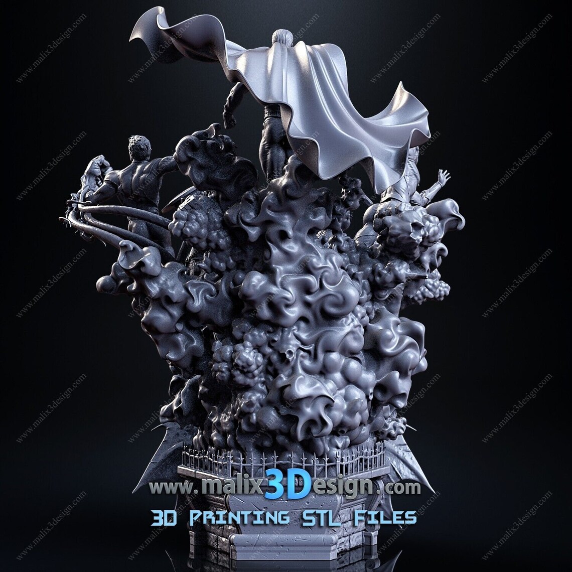 Full Justice League Diorama Resin 3d Printed DIY Model Kit Various ...