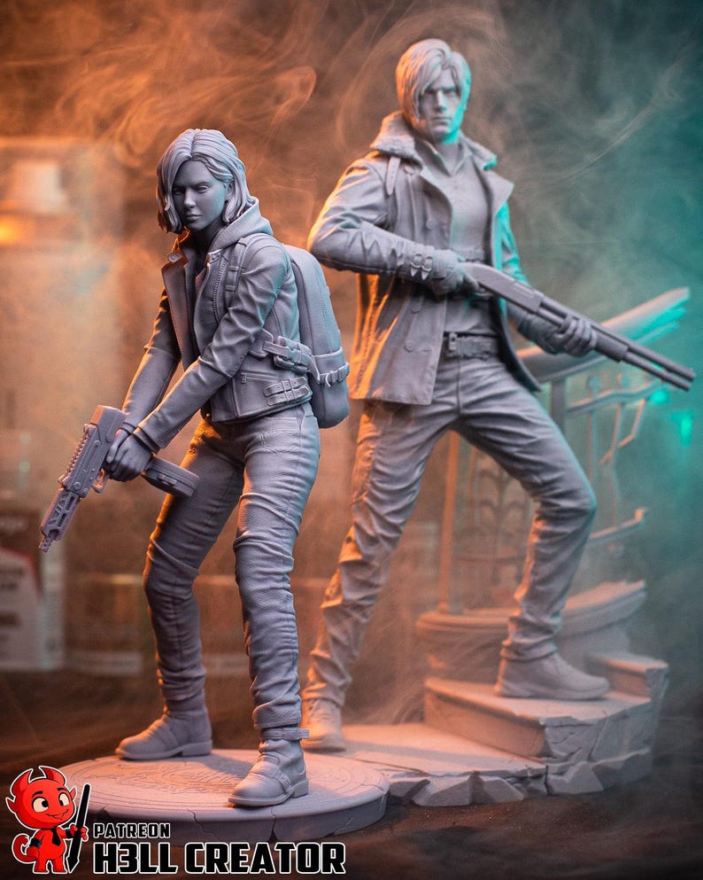 Leon Kennedy & Grace Ashcroft Resident Evil RE9 Requiem Resin 3d ...