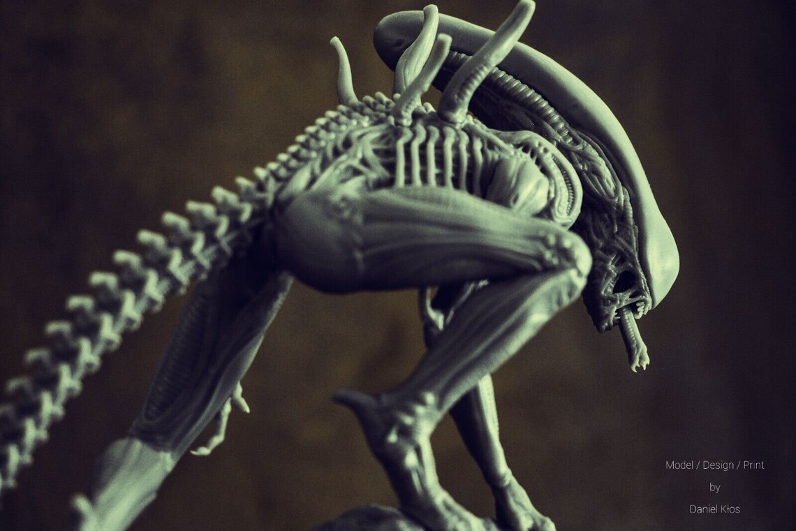Alien Xenomorph Resin 3d Printed DIY Model Kit Figure 20cm - Etsy UK