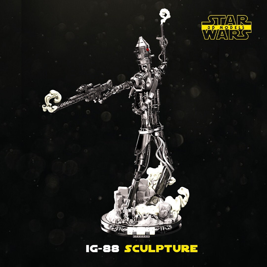 IG-88/IG-11 Droid From the Mandalorian Resin 3d Printed Model Kit ...