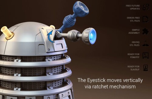 Dalek From Dr Who Resin 3d Printed DIY Model Kit Unpainted 1-4 - Etsy