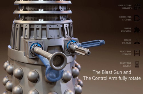 Dalek From Dr Who Resin 3d Printed DIY Model Kit Unpainted 1-4 - Etsy