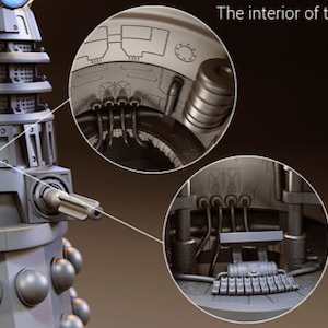 Dalek From Dr Who Resin 3d Printed DIY Model Kit Unpainted 1-4 to 1-16 ...