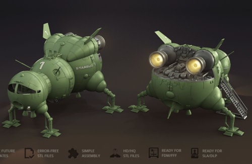 Starbug Red Dwarf Space Ship Resin 3d Printed Diy Model Kit Etsy Uk