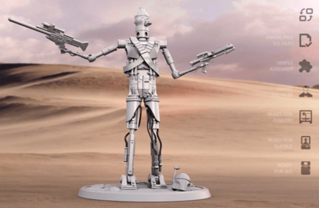 IG-11 Droid From the Mandalorian Star Wars Resin Printed Kit Posable ...