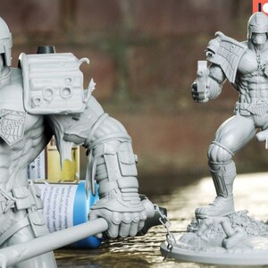 Judge Dredd 2000AD Comic Style Resin 3d Printed DIY Model Kit Varous ...