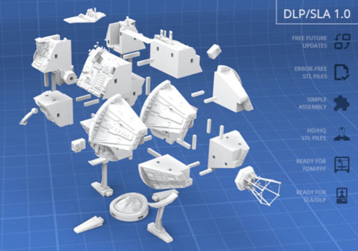 Red Dwarf Mining Space Ship Resin 3d Printed DIY Model Kit Unpainted ...