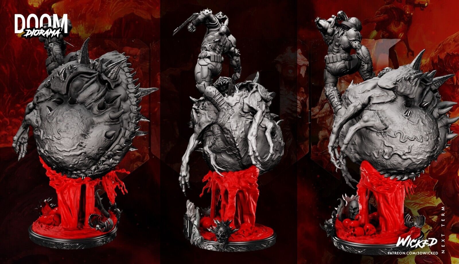 Doom Slayer Diorama Resin 3d Printed DIY Model Kit 1:10 Scale - Etsy UK