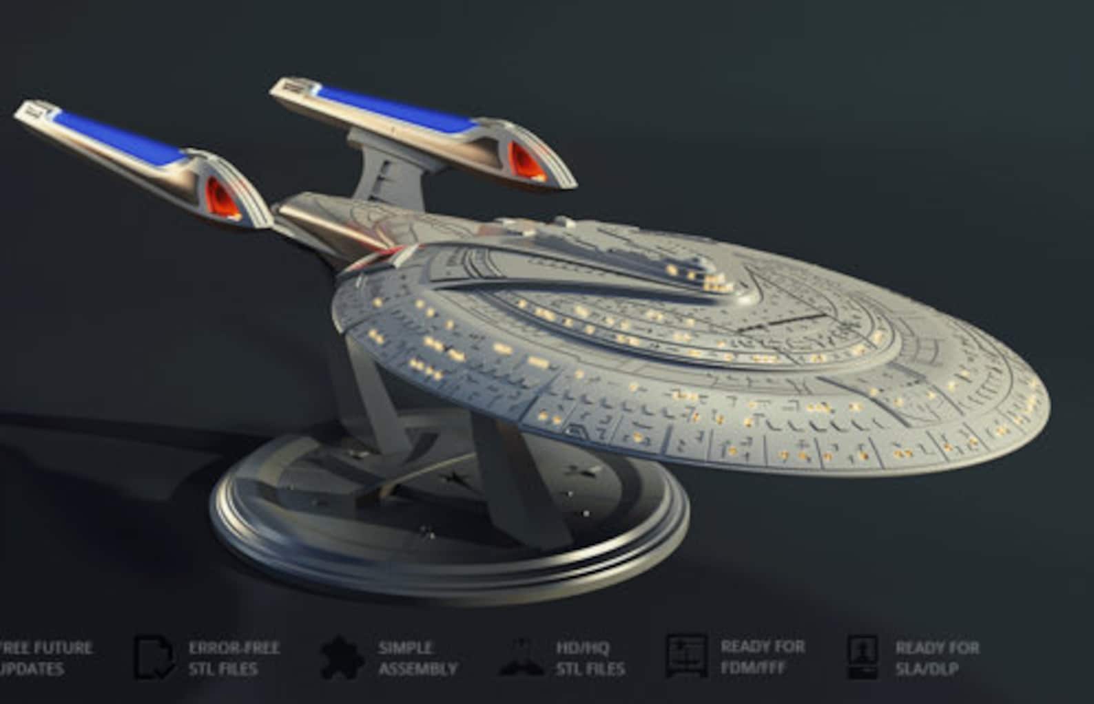 USS Enterprise NCC-1701-E Star Trek Resin 3d Printed DIY Model - Etsy