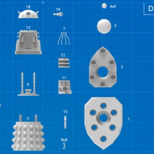 Dalek From Dr Who Resin 3d Printed DIY Model Kit Unpainted 1-4 to 1-16 ...