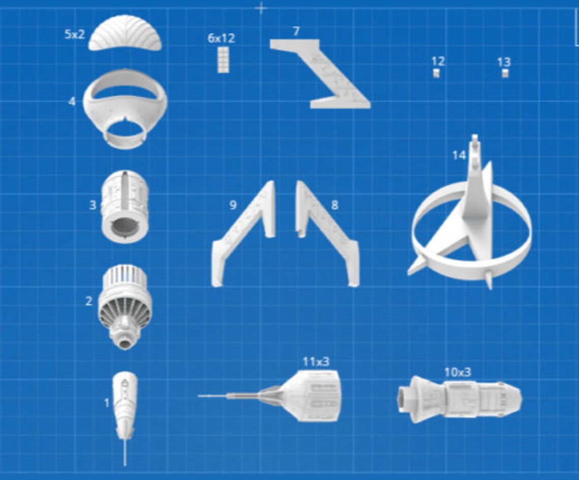 Liberator Blake's 7 Ship Resin 3d Printed DIY Model Kit Various Scales ...