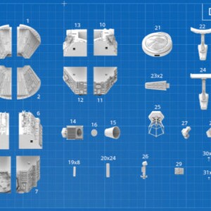 Red Dwarf Mining Space Ship Resin 3d Printed DIY Model Kit Unpainted ...