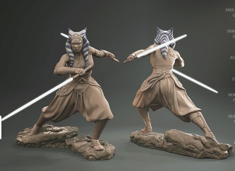 Ahsoka Tano Star Wars Resin 3d Printed DIY Model Kit 1:8 Scale - Etsy