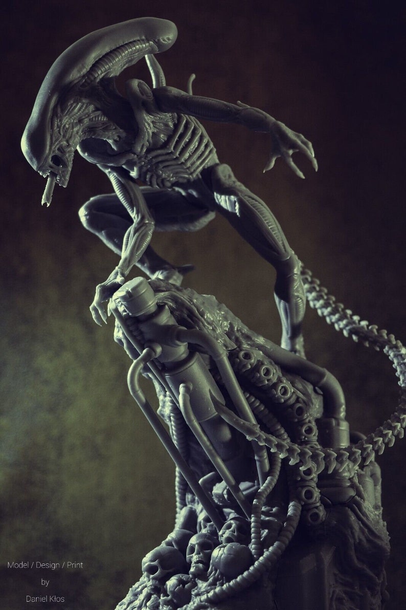 Alien Xenomorph Resin 3d Printed DIY Model Kit Figure 20cm - Etsy