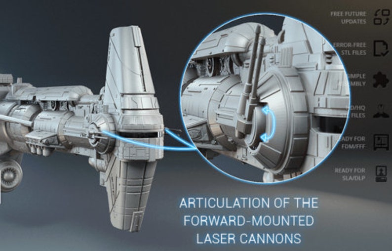 Hammerhead Corvette Star Wars Spaceship Resin 3d Printed DIY Model Kit ...