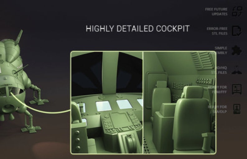 Starbug Red Dwarf Space Ship Resin 3d Printed Diy Model Kit Etsy