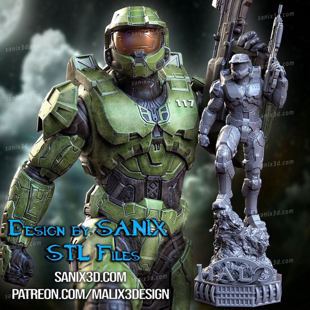 Master Chief Resin 3d Printed Figure DIY Model Kit Various Scales ...