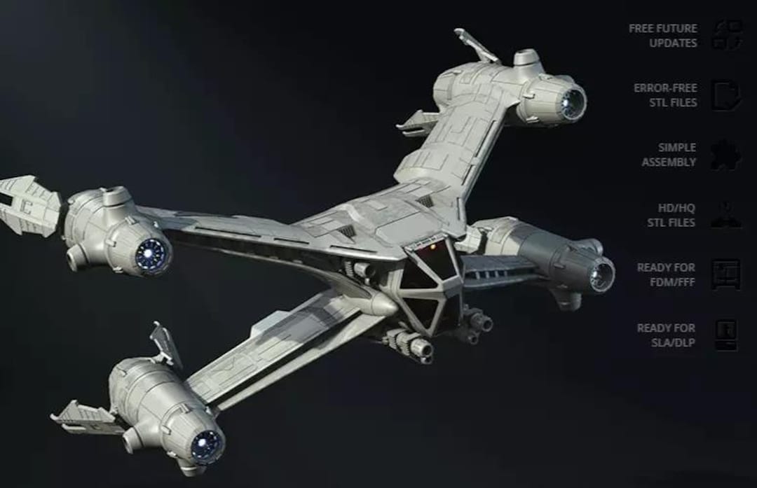 Starfury SA-23E Babylon 5 Space Ship Resin 3d Printed DIY Model Kit - Etsy