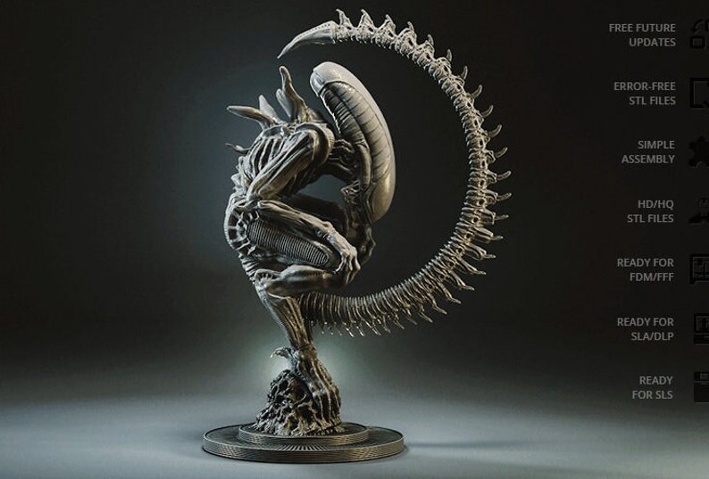 Alien Xenomorph Birth Resin 3d Printed DIY Model Kit Figure - Etsy