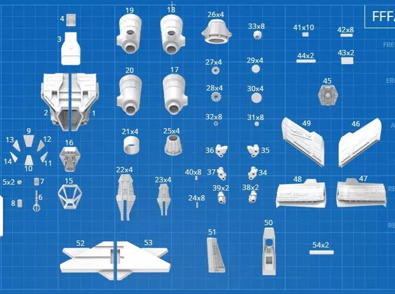 Starfury SA-23E Babylon 5 Space Ship Resin 3d Printed DIY Model Kit - Etsy