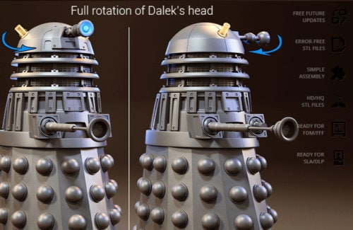 Dalek From Dr Who Resin 3d Printed DIY Model Kit Unpainted 1-4 - Etsy